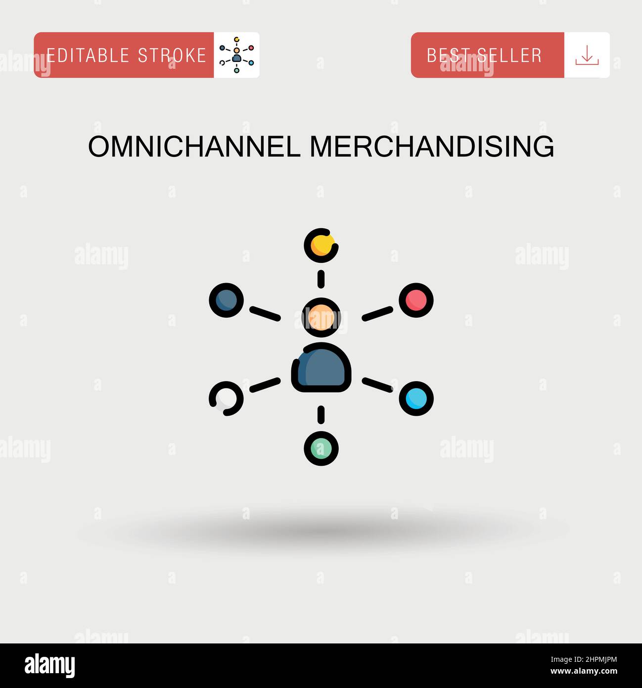 Omnichannel merchandising Simple vector icon Stock Vector Image & Art ...
