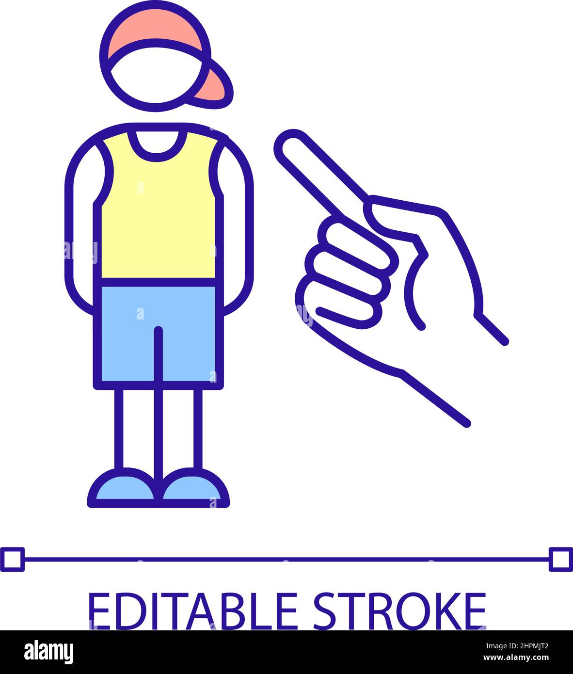 Parenting teenager with strict control RGB color icon Stock Vector ...