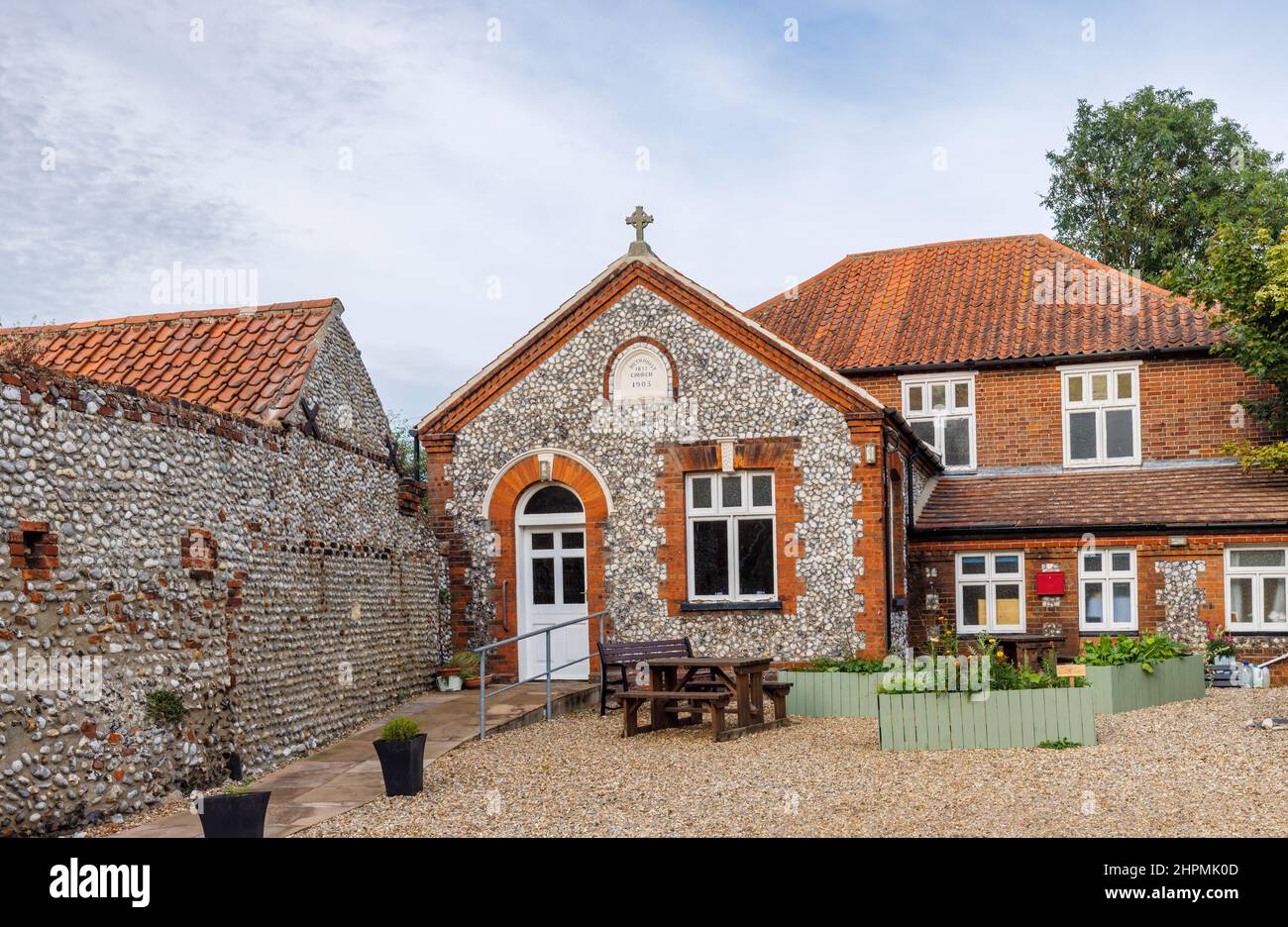 Local style cobblestone architecture former Methodist church / house in ...