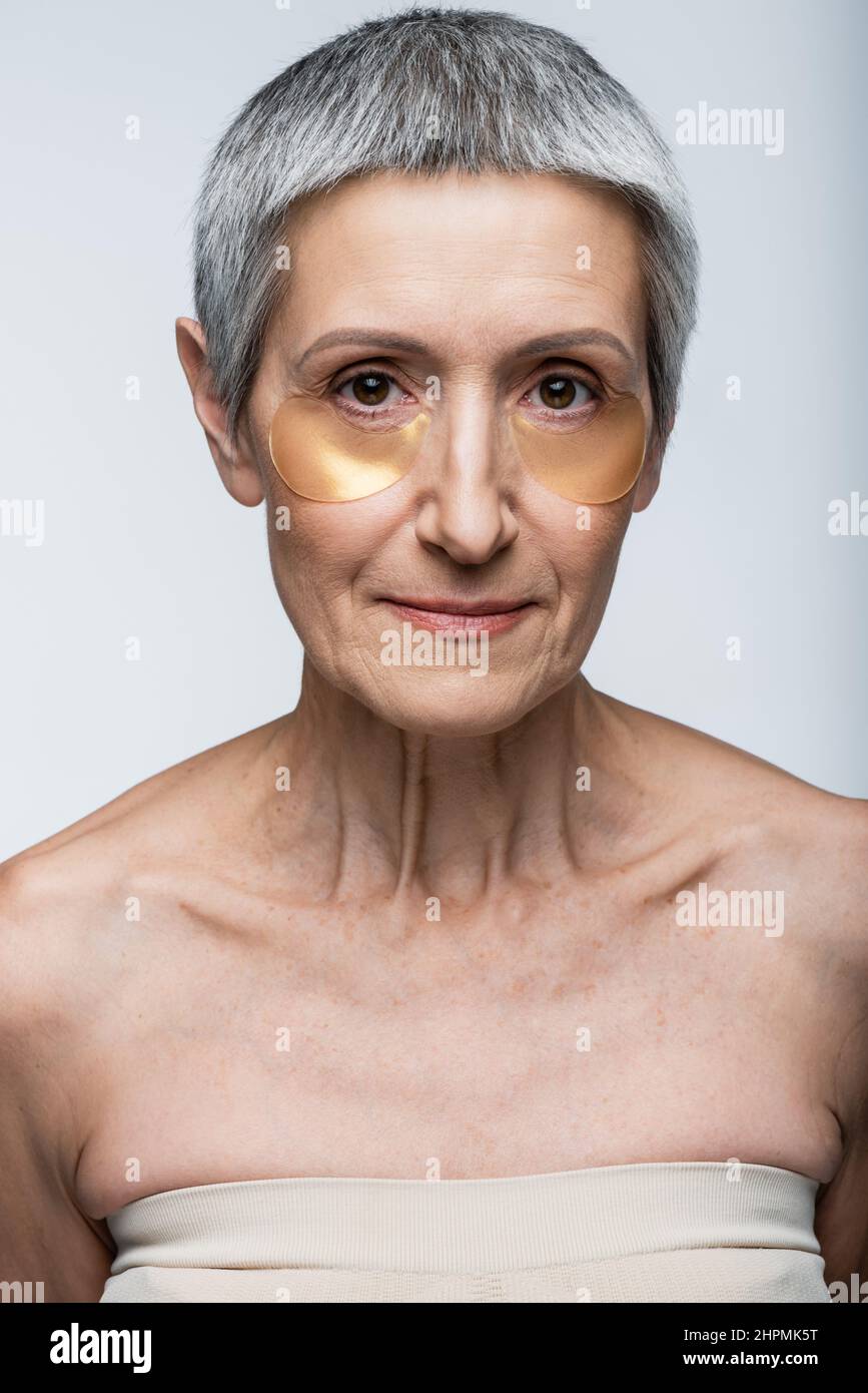 Beautiful woman golden patches hi-res stock photography and images - Alamy
