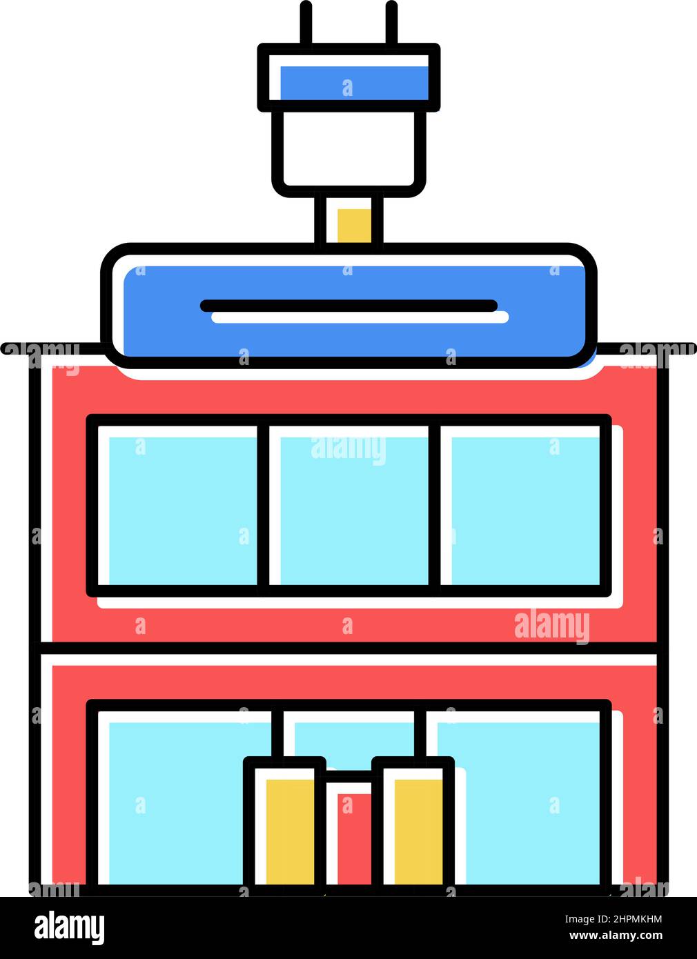 electronics store building color icon vector illustration Stock Vector ...