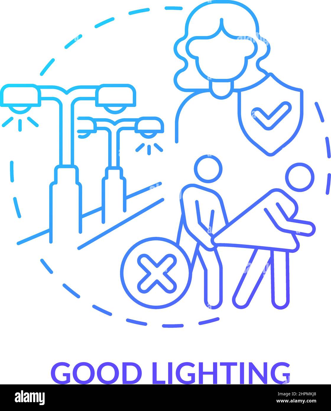 Good lighting blue gradient concept icon Stock Vector Image & Art - Alamy