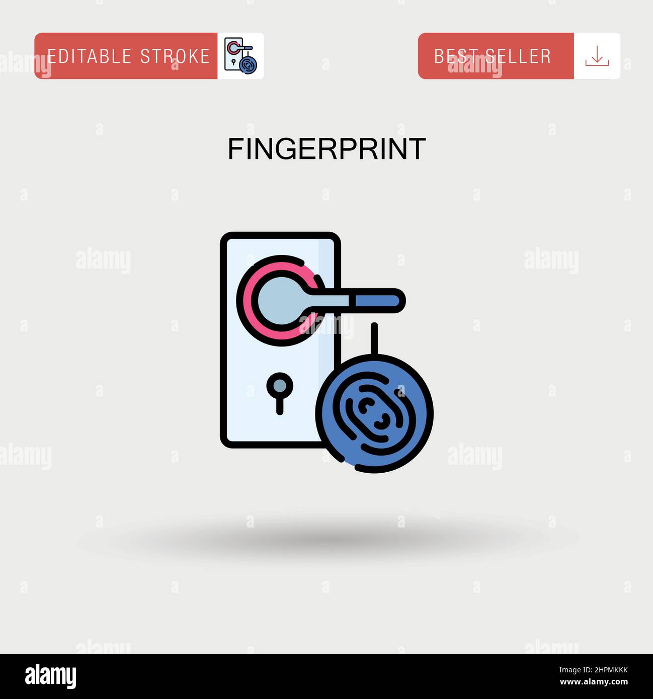Human fingerprint icon hi-res stock photography and images - Alamy