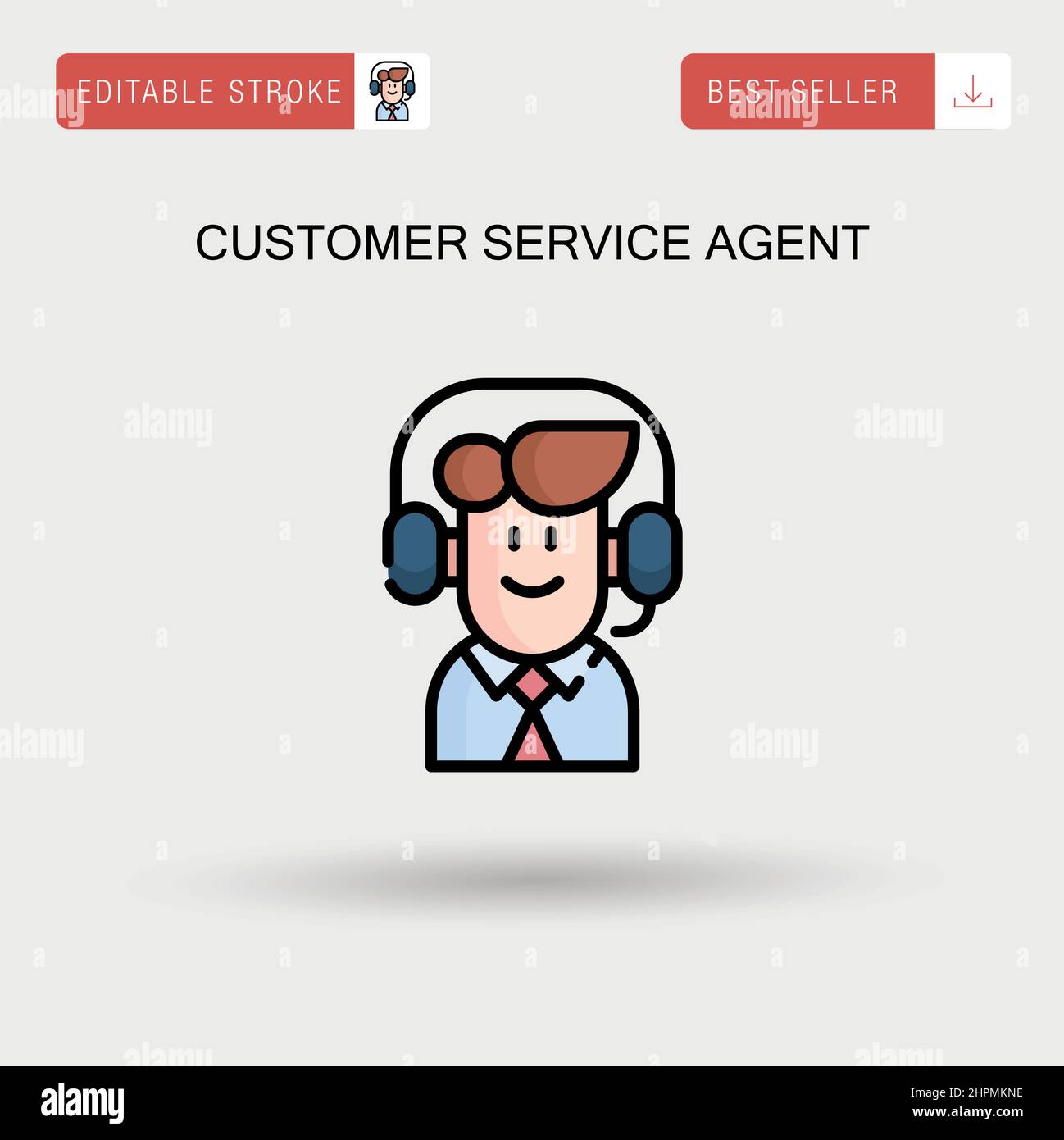 Customer service agent Simple vector icon Stock Vector Image & Art - Alamy