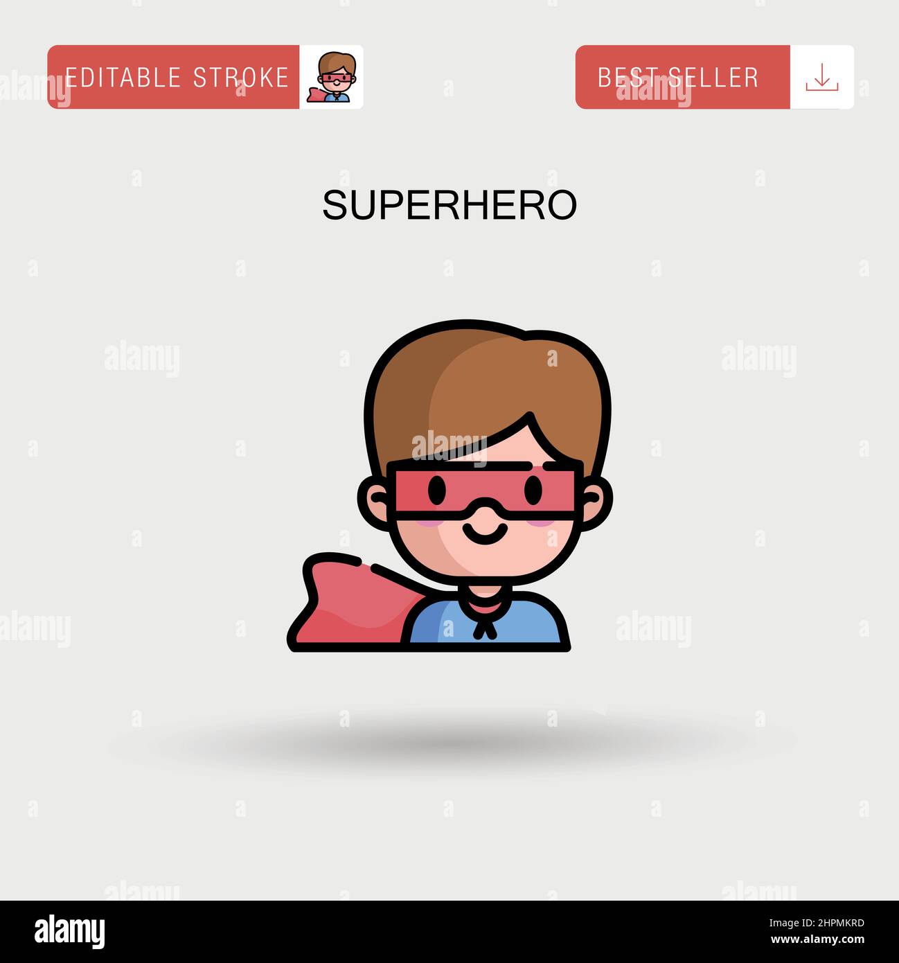 Superhero Simple vector icon Stock Vector Image & Art - Alamy