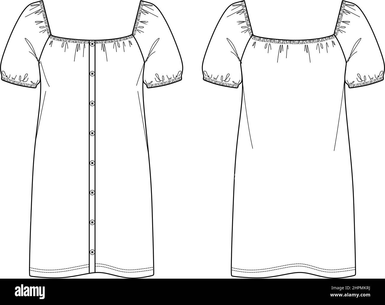 Frills to sleeves Stock Vector Images - Alamy