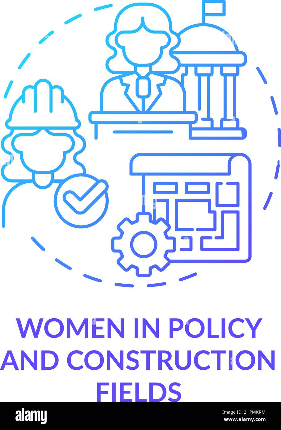 Women in construction illustration Cut Out Stock Images & Pictures - Alamy