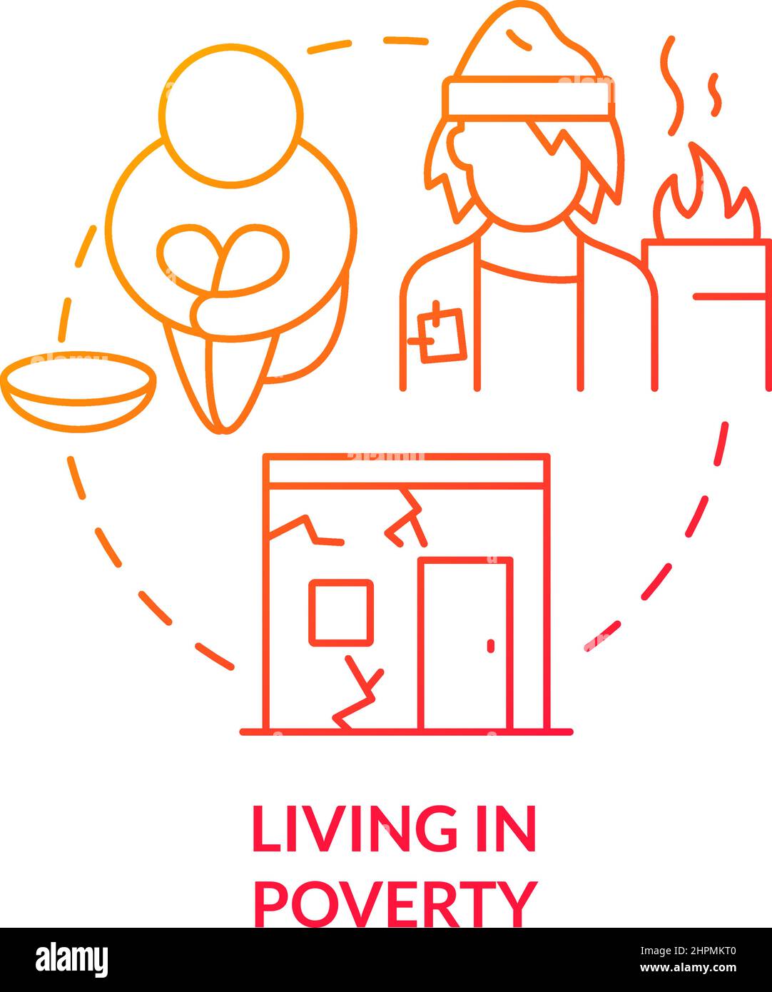 Living in poverty red gradient concept icon Stock Vector Image & Art ... Living in poverty red gradient concept icon Stock Vector Image & Art ...