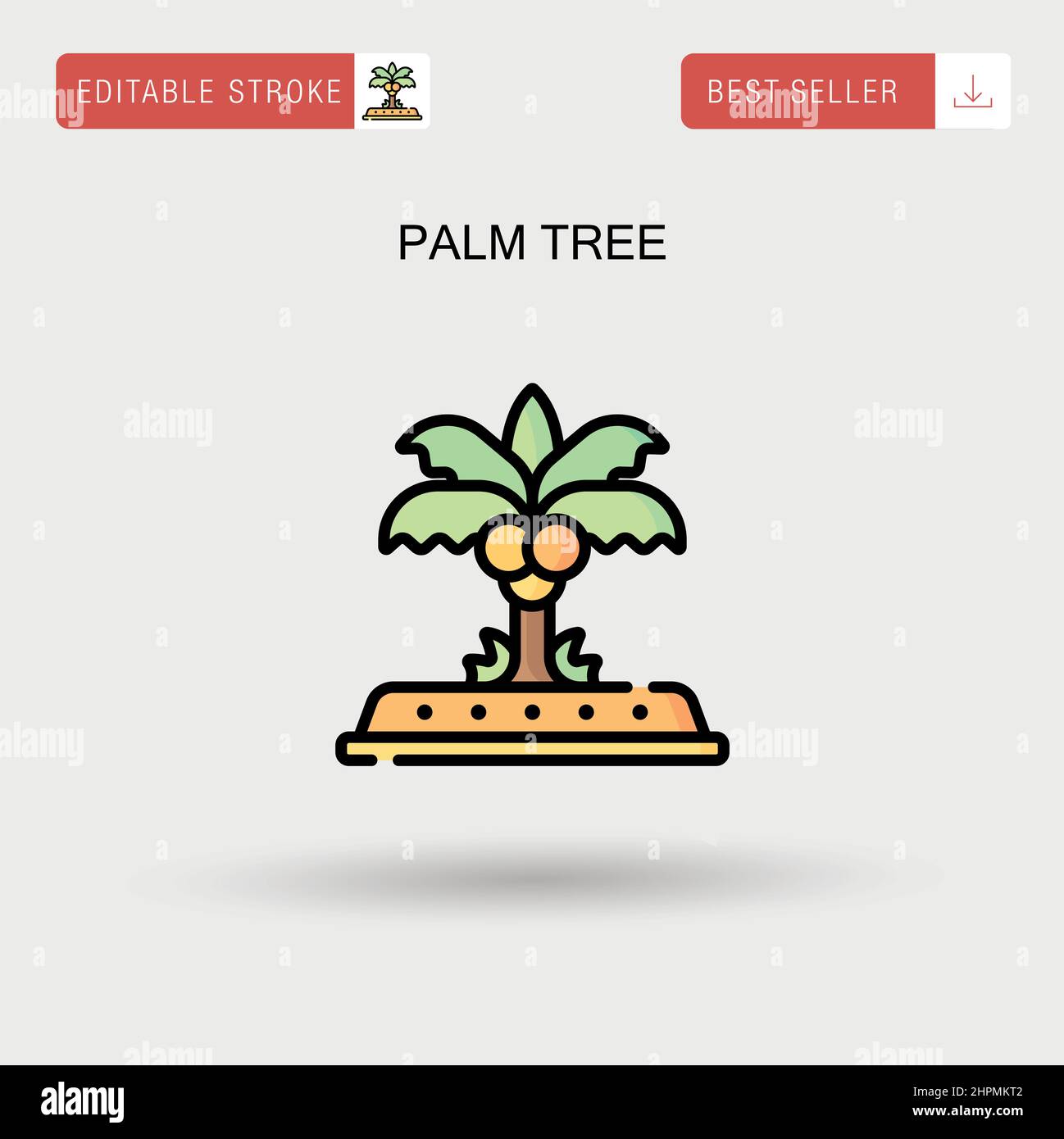 Tree palm silhouette icon hi-res stock photography and images - Alamy