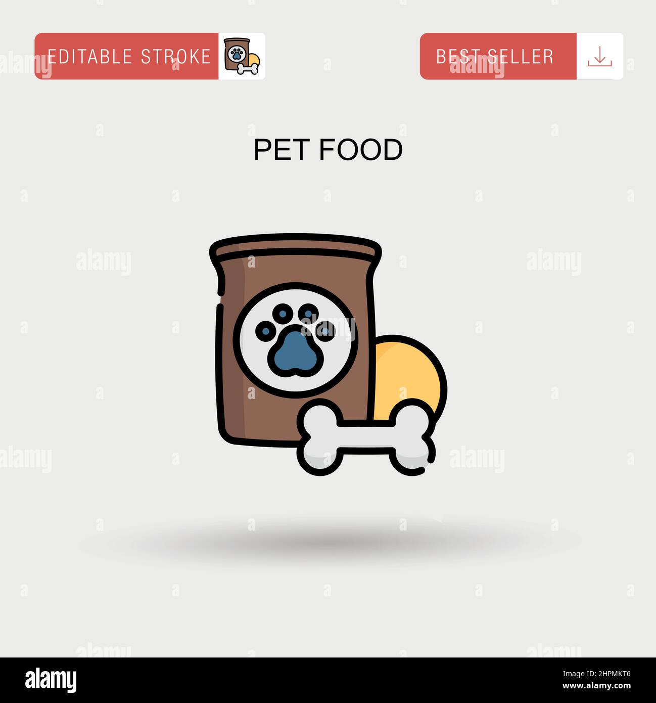 Fresh pet food Stock Vector Images - Alamy