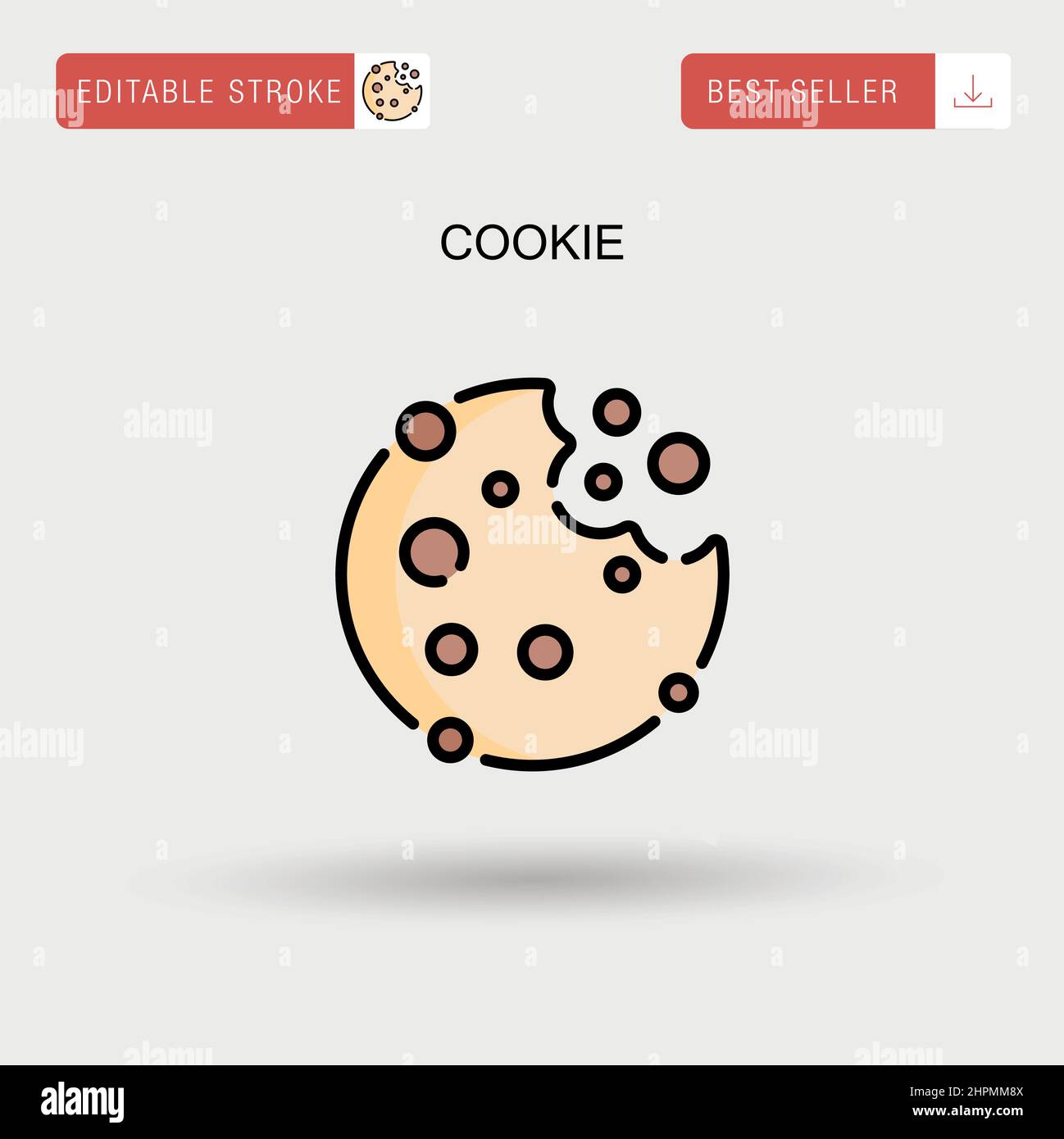 Cookie Simple vector icon Stock Vector Image & Art - Alamy