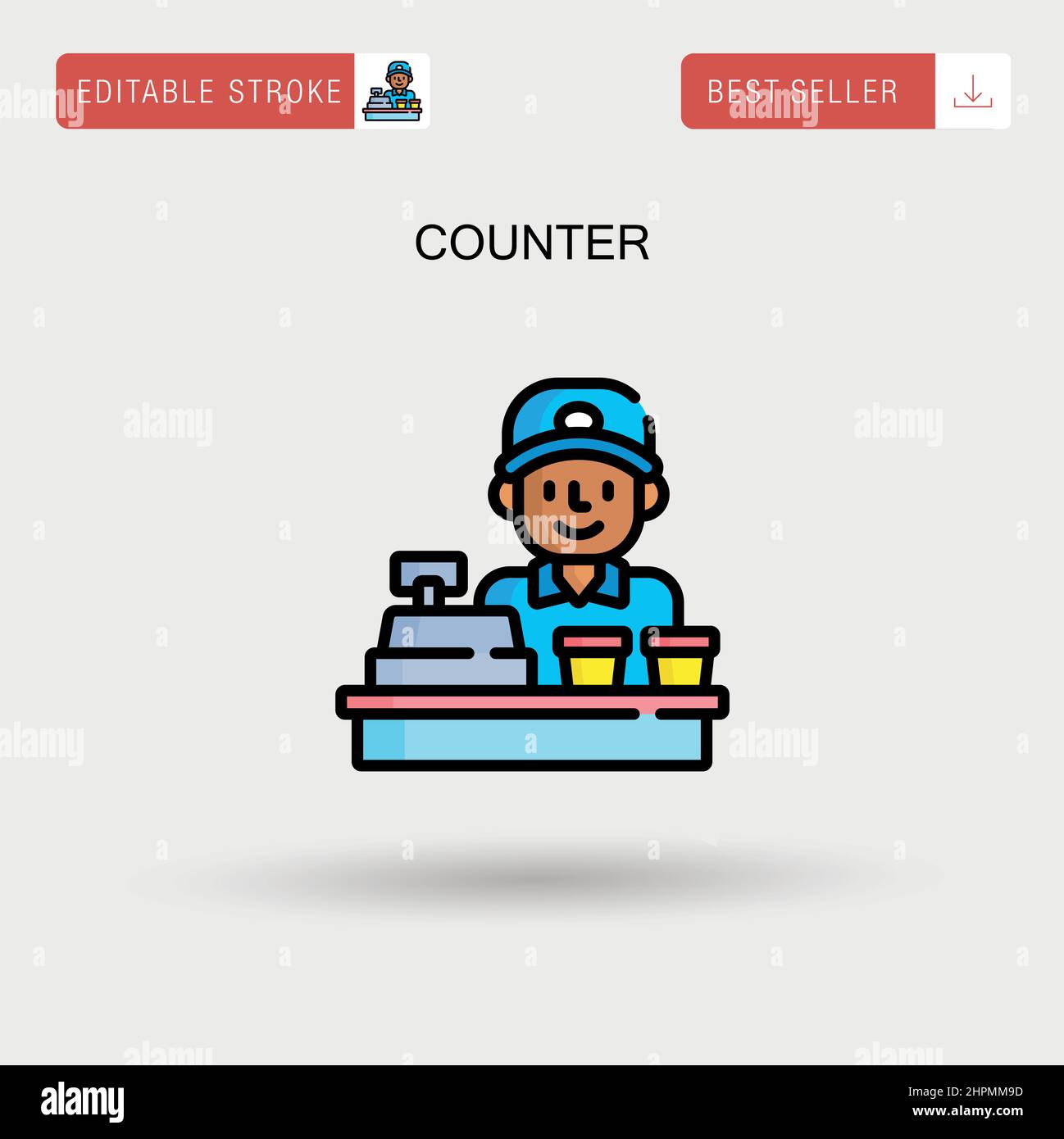 Cafe counter design Stock Vector Images - Alamy