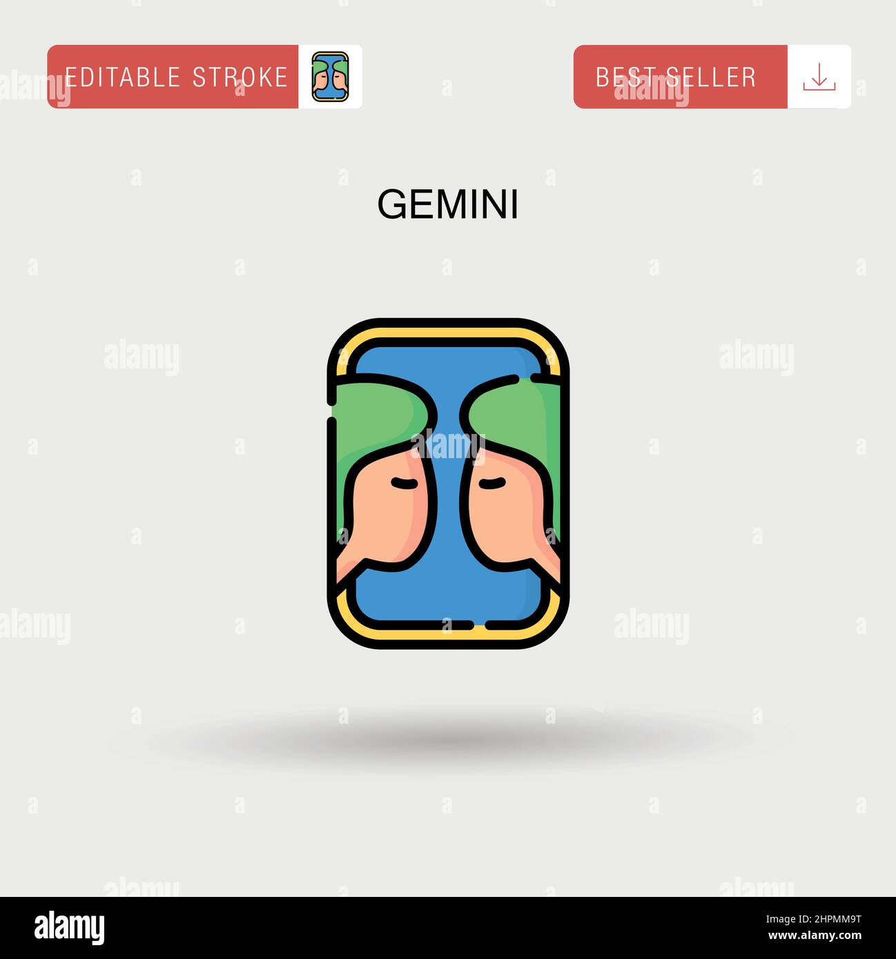 Gemini Simple vector icon Stock Vector Image & Art - Alamy