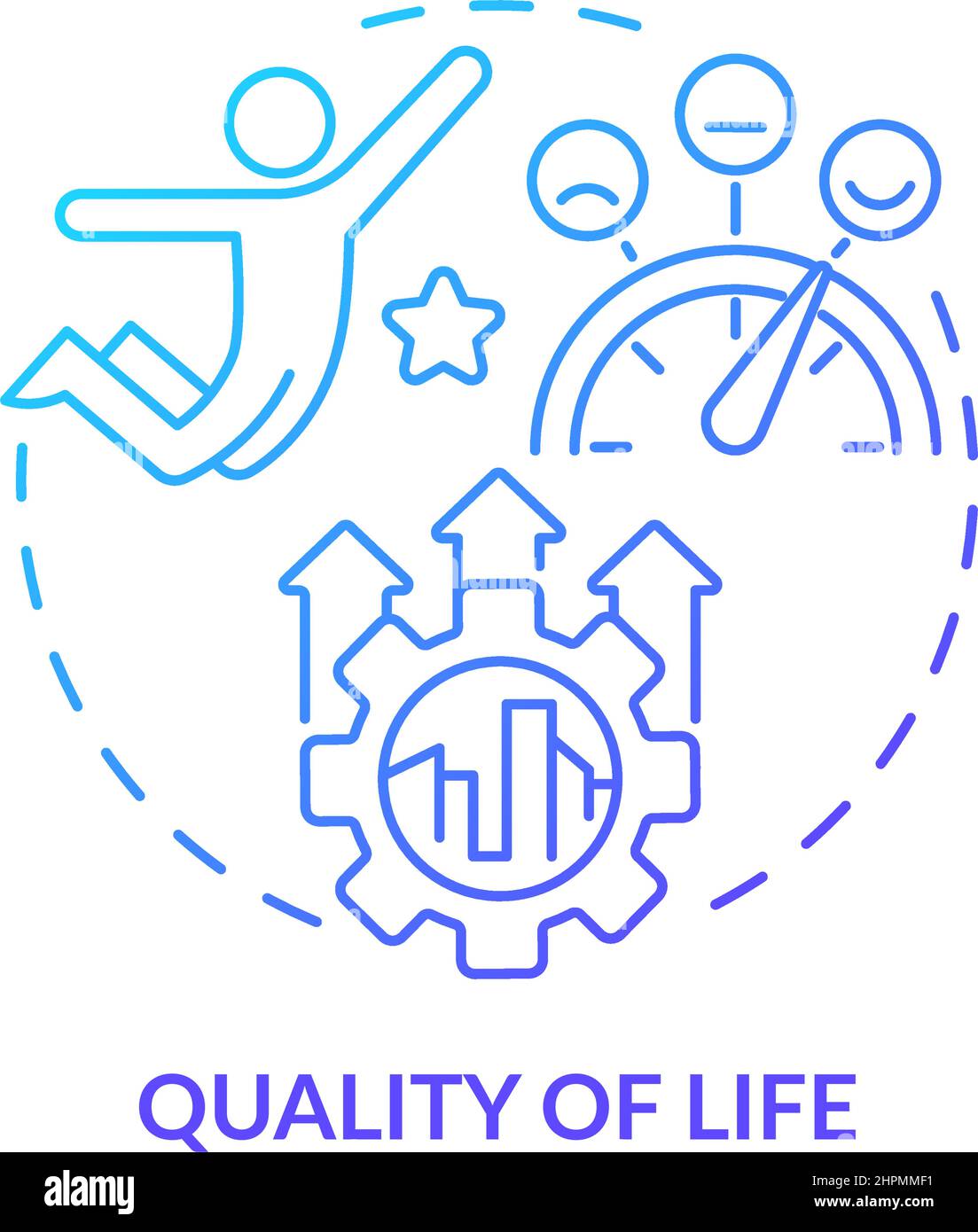 Quality of life blue gradient concept icon Stock Vector Image & Art - Alamy