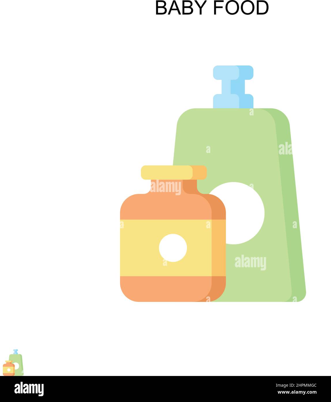 Baby food Simple vector icon. Illustration symbol design template for ...