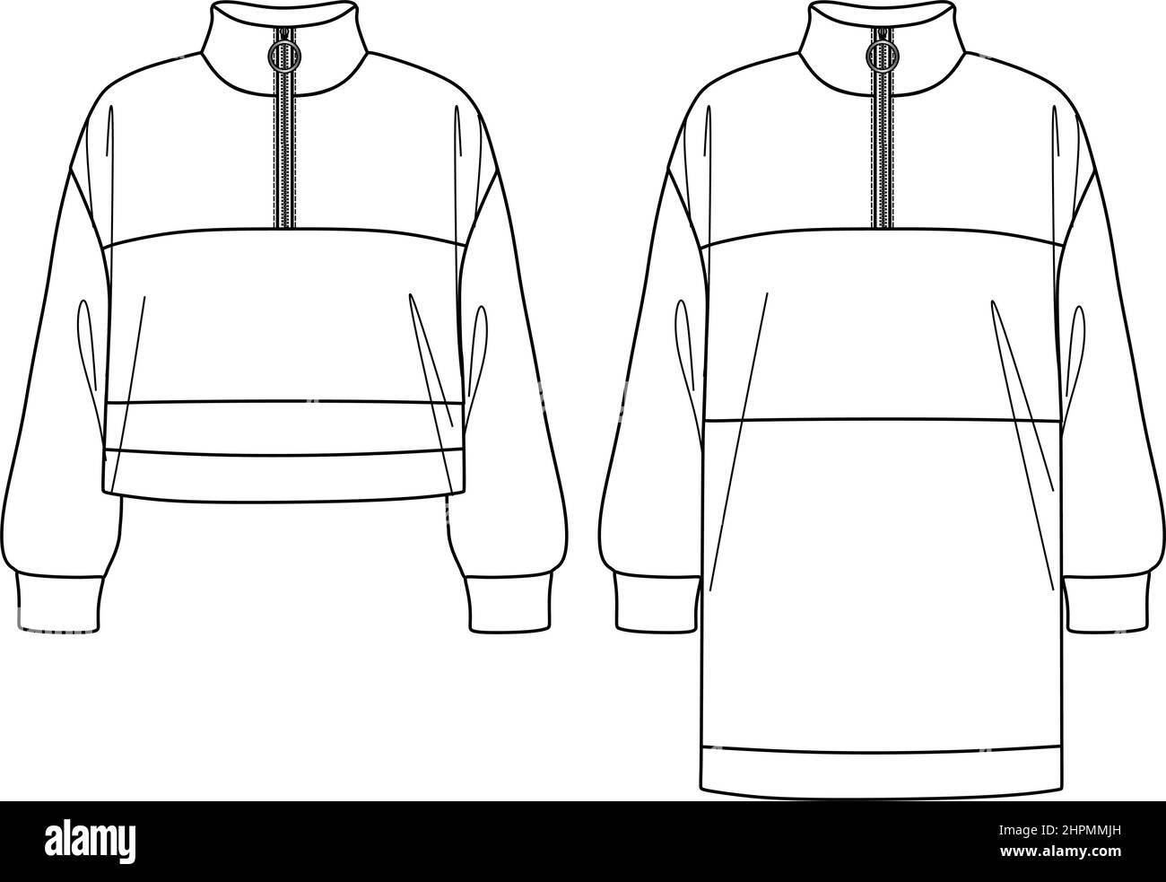 Vector woman sweatshirt fashion CAD, long sleeved hooded sweatshirt ...