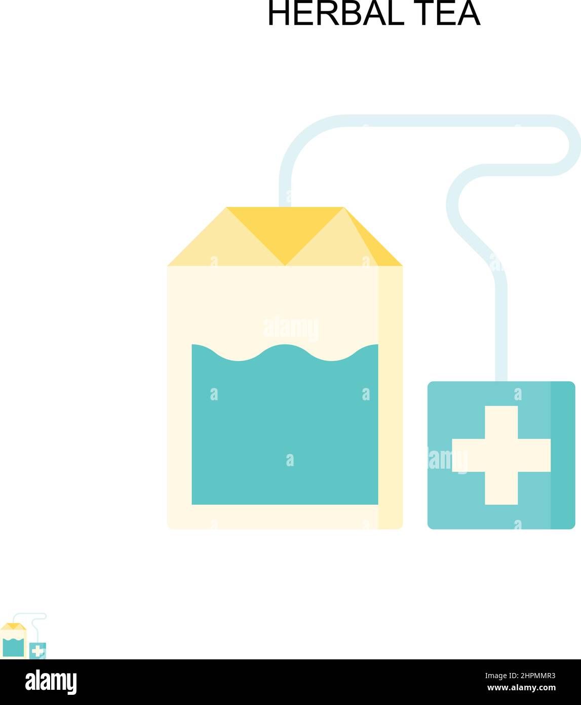 Herbal tea Simple vector icon. Illustration symbol design template for ...