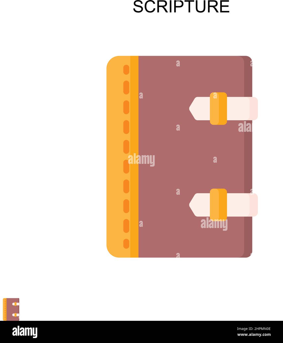 Scripture Simple Vector Icon Illustration Symbol Design Template For