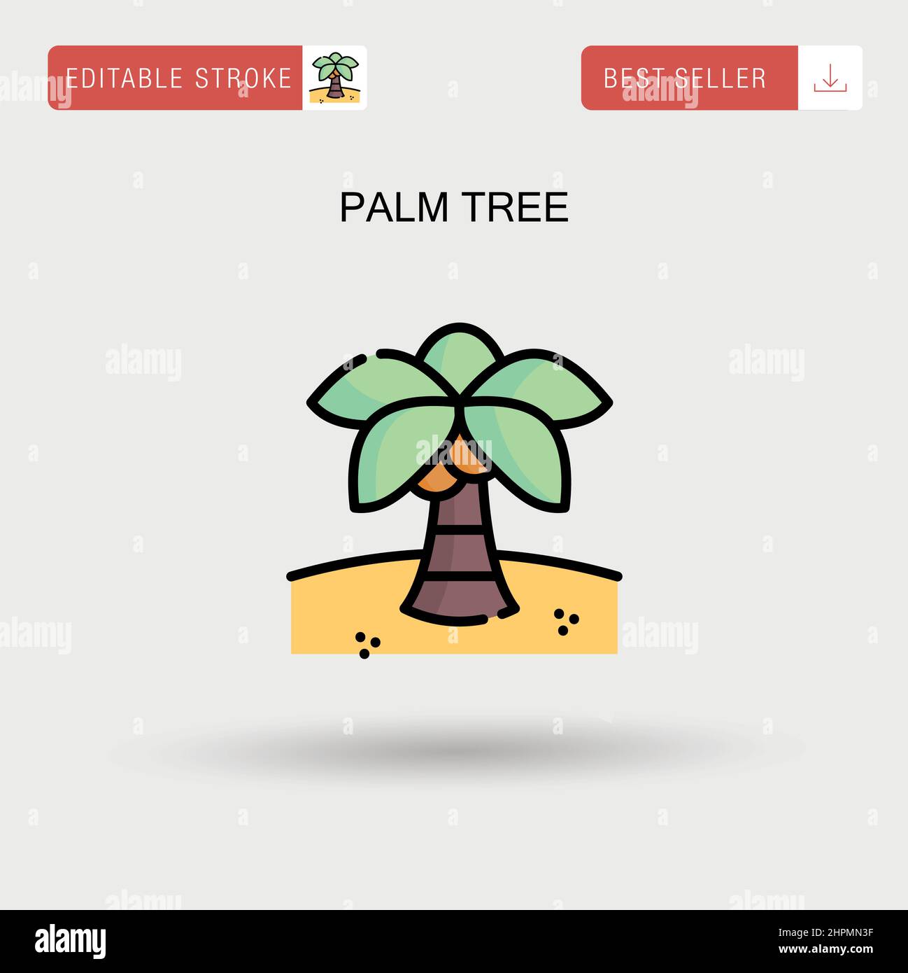 Palm tree Simple vector icon Stock Vector Image & Art - Alamy
