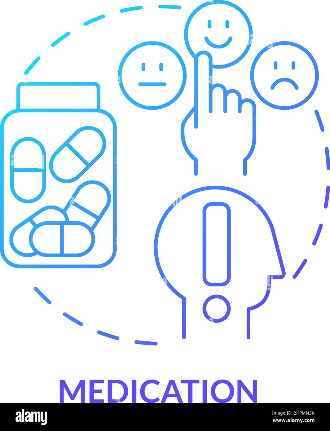 Medication blue gradient concept icon Stock Vector Image & Art - Alamy