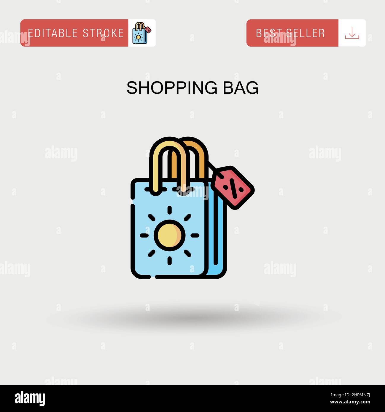 Happy young woman bags Stock Vector Images - Alamy