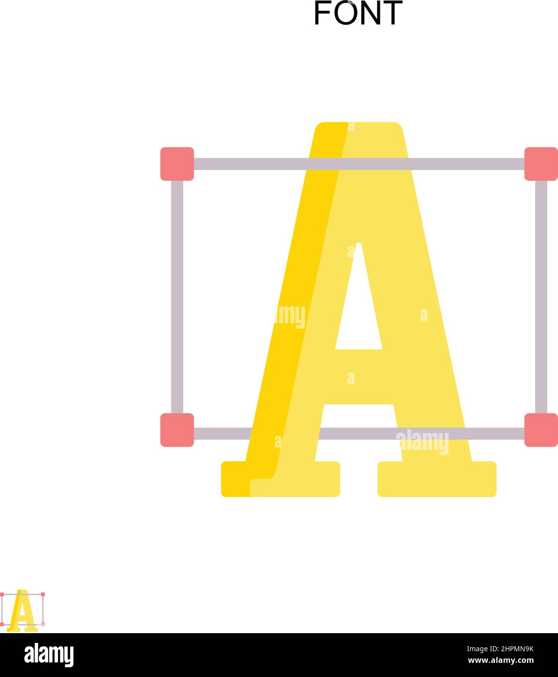 Font Simple vector icon. Illustration symbol design template for web ...