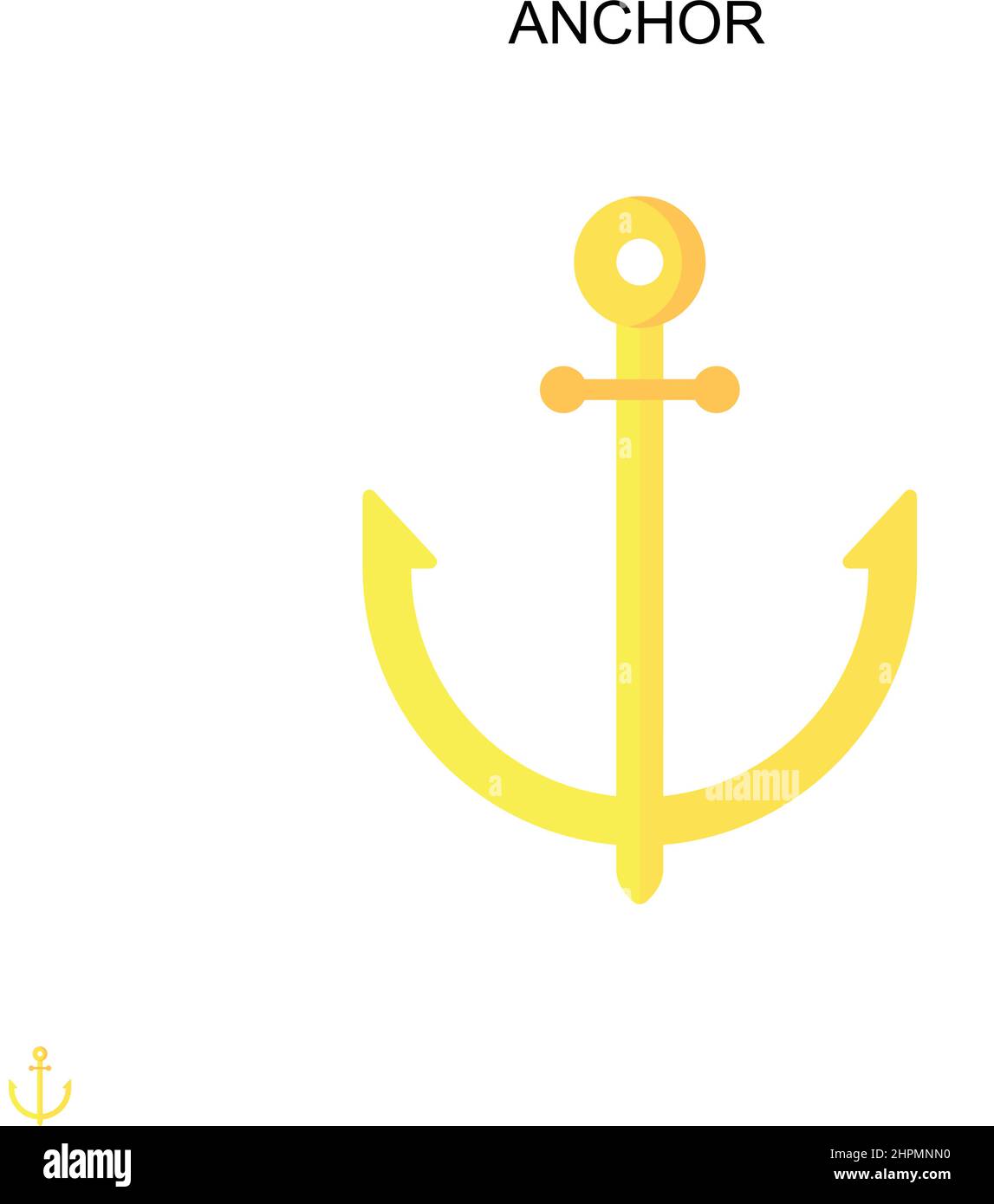 Anchor Simple vector icon. Illustration symbol design template for web ...