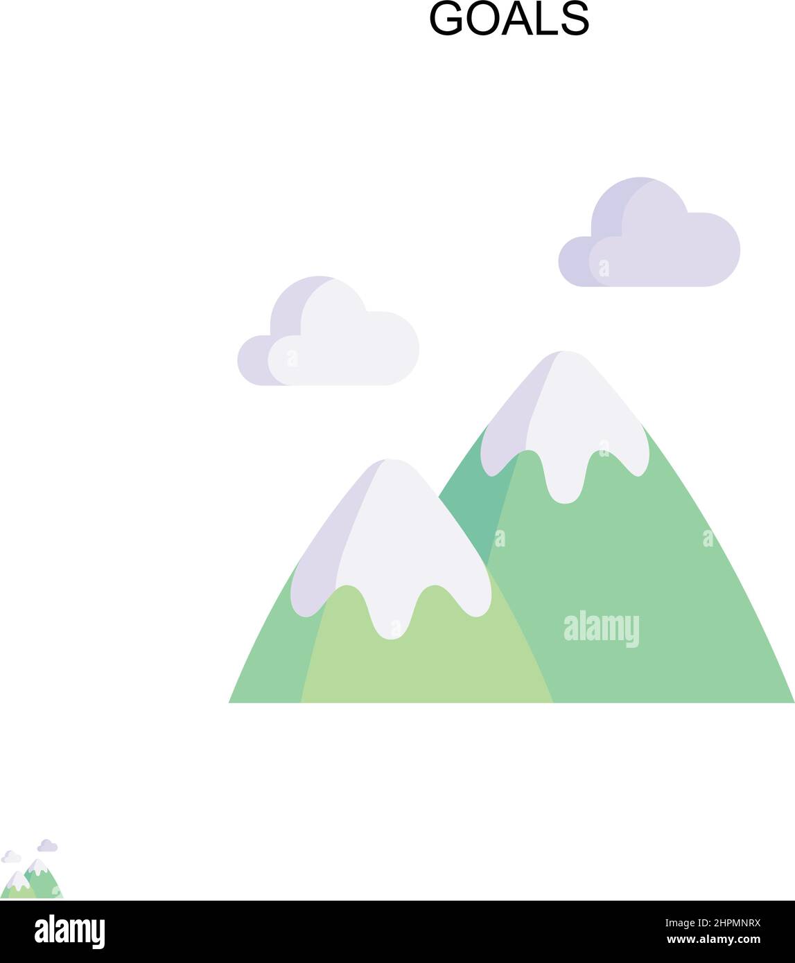 Goals Simple vector icon. Illustration symbol design template for web ...