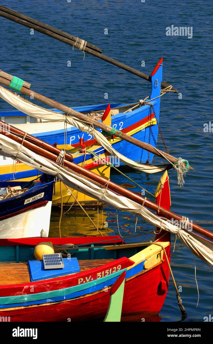 france pyrenees orientales collioure catalan sailing boats tradition ...