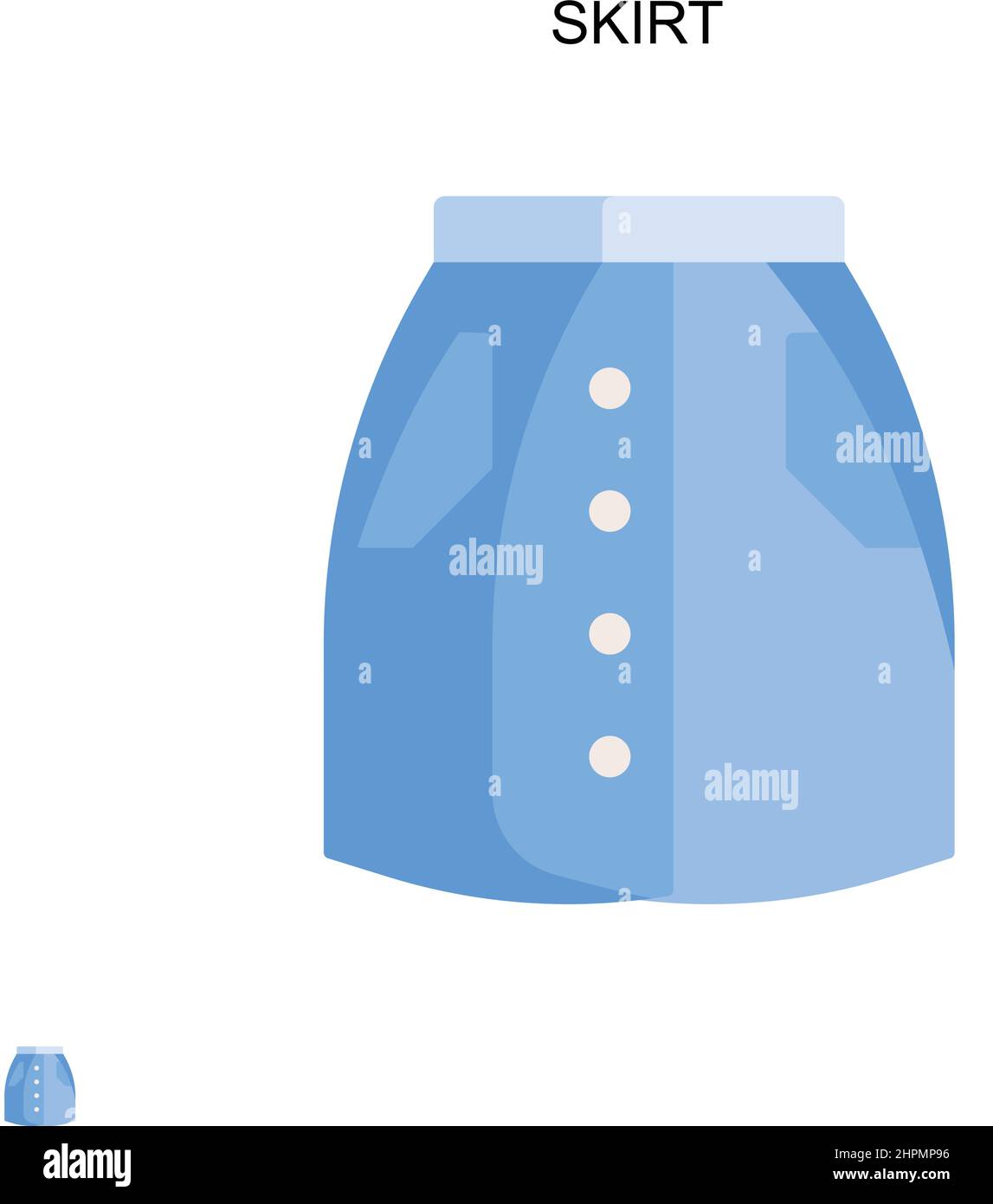 Skirt Simple vector icon. Illustration symbol design template for web ...