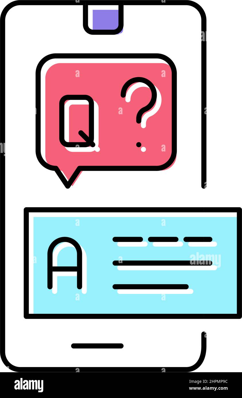 question and answer color icon vector illustration Stock Vector Image ...