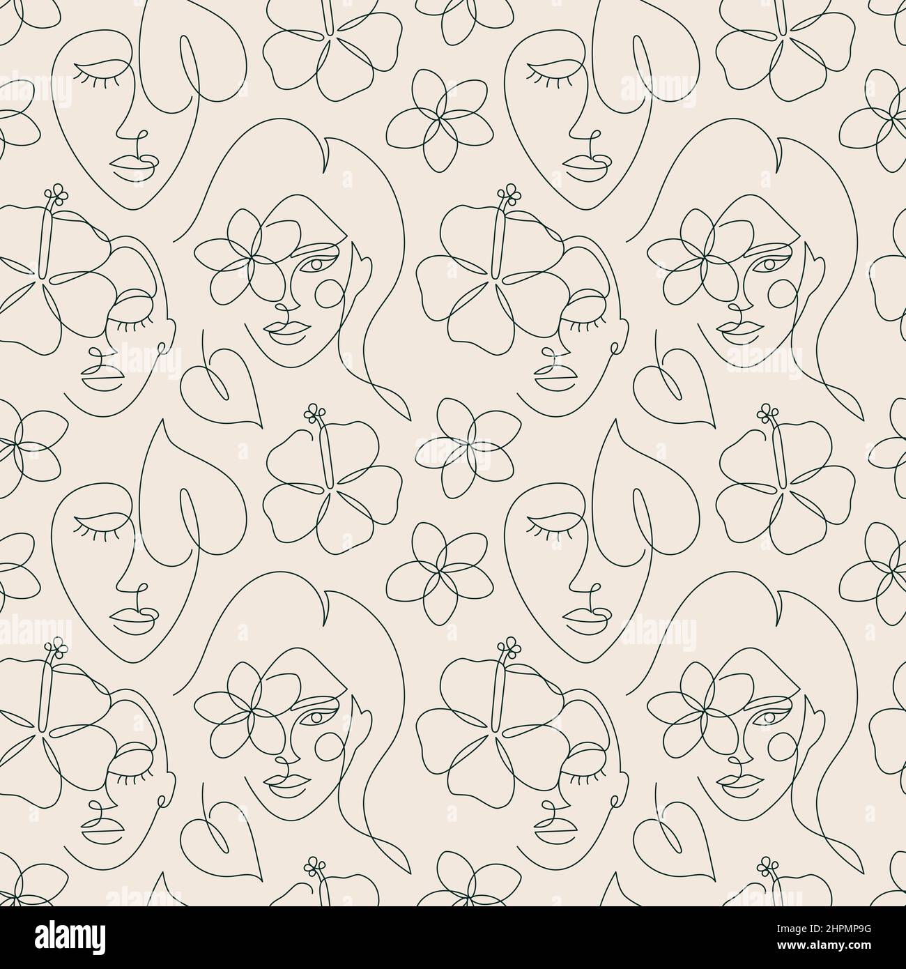 Outline of a flower wallpaper Stock Vector Images - Alamy