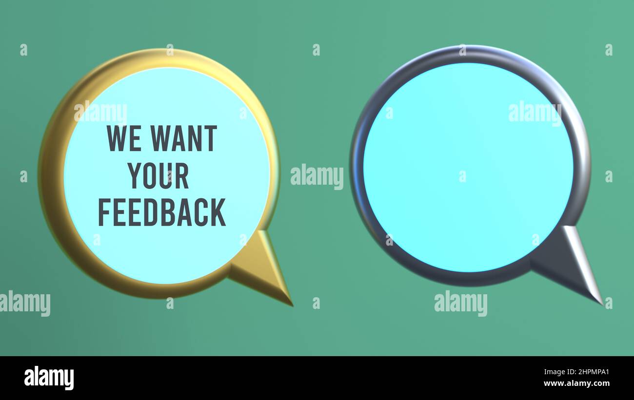 Hand holding megaphone feedback banner hi-res stock photography and ...