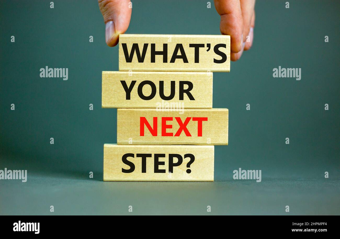 What is your next step symbol. Concept words What is your next step on ...