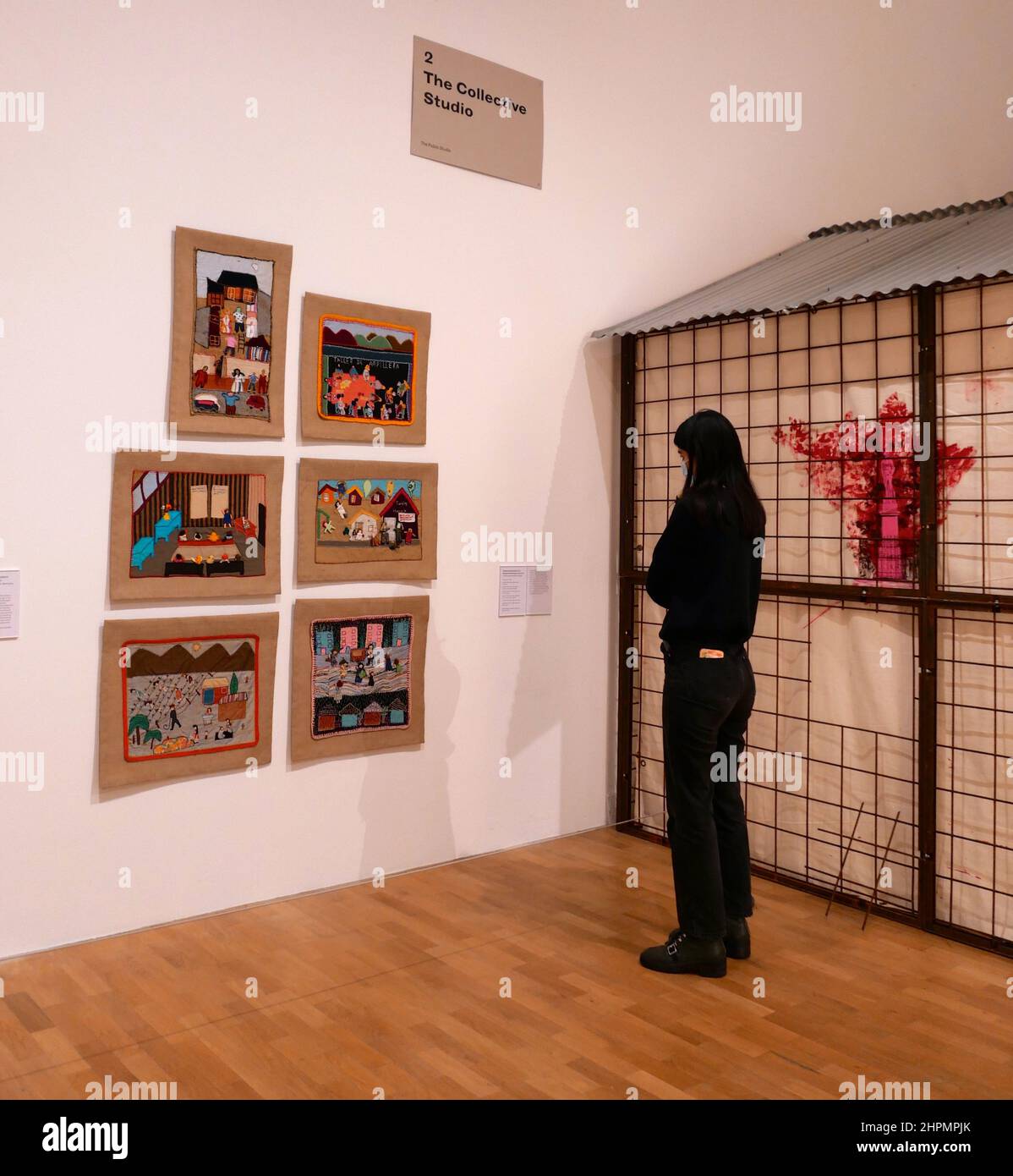 The exhibition includes paintings , sculptures , installations and ...