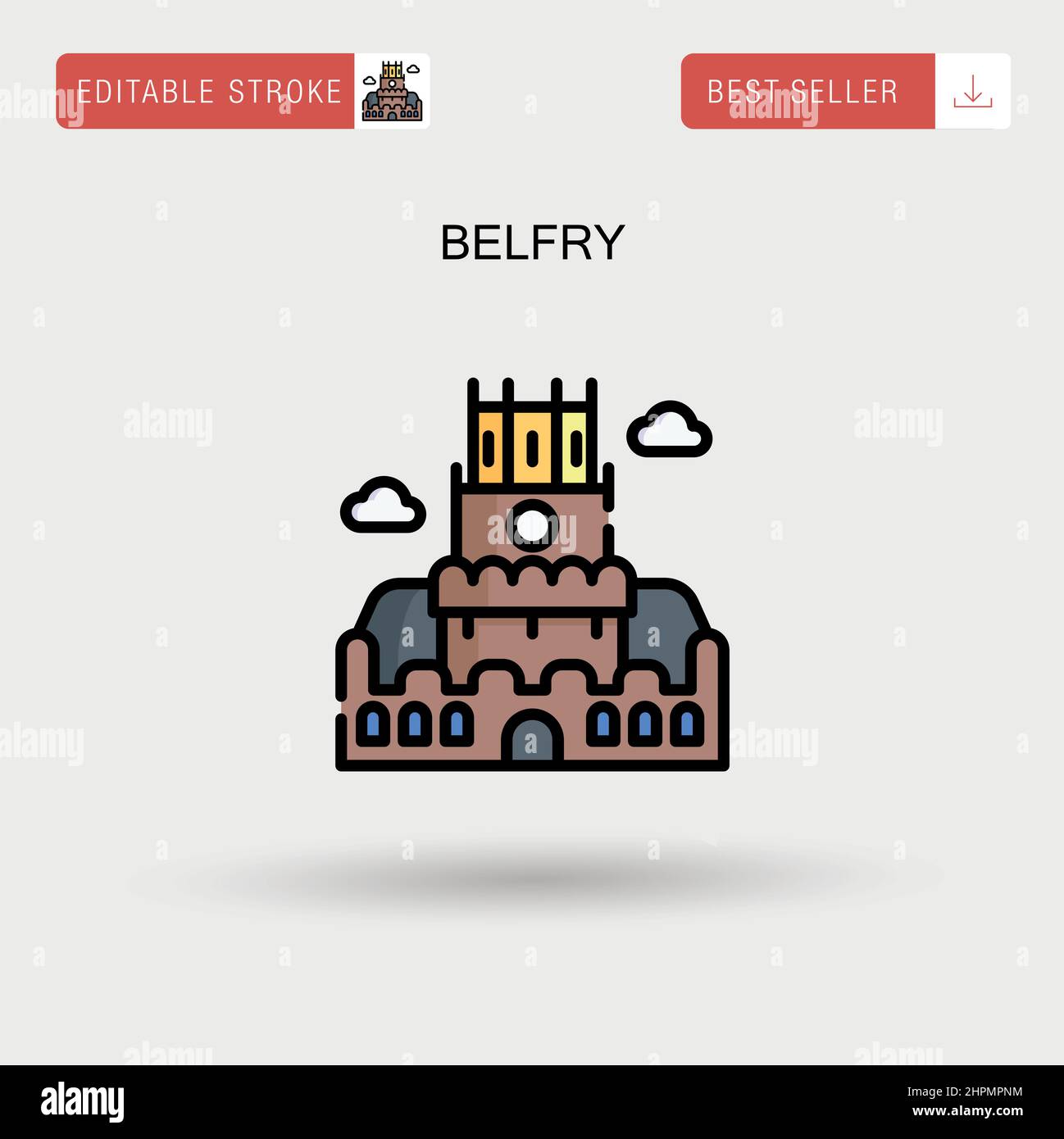 Belfort cathedral Stock Vector Images - Alamy