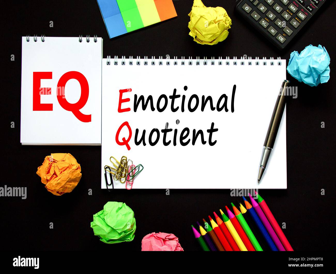 EQ emotional quotient symbol. Concept words EQ emotional quotient on ...