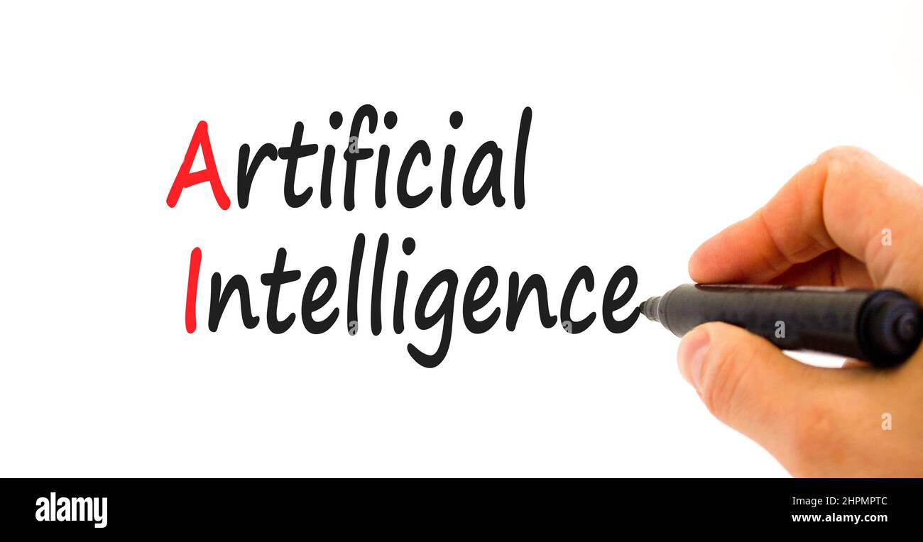 AI artificial intelligence symbol. Words AI artificial intelligence on ...