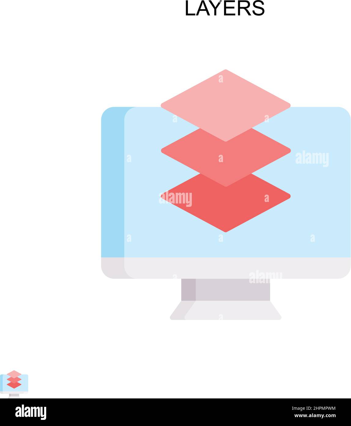 Layers Simple Vector Icon Illustration Symbol Design Template For Web