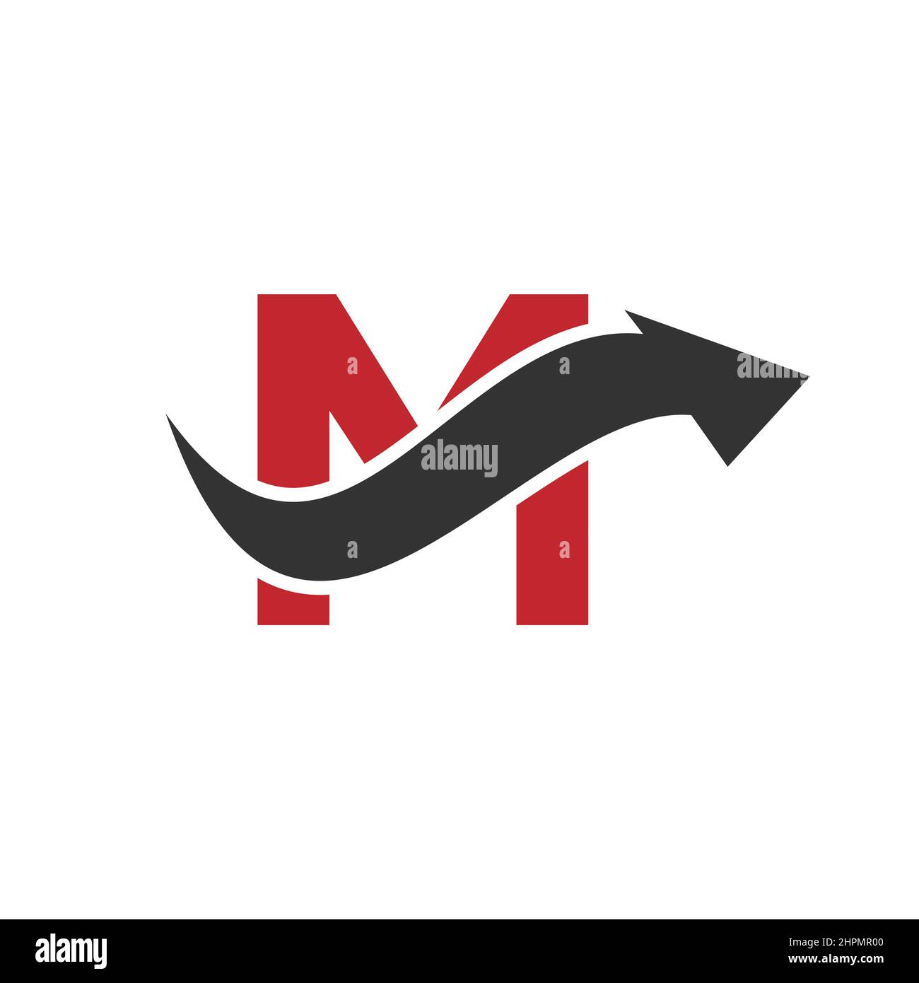 Finance Logo With M Letter Concept. Marketing And Financial Business ...