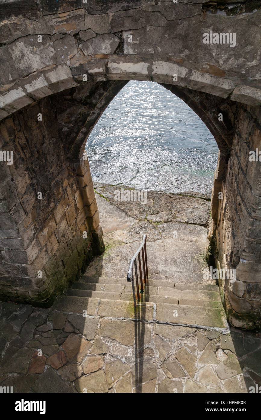 The beach area at Hartlepool Headland,England,UK showing Sandwell Gate ...
