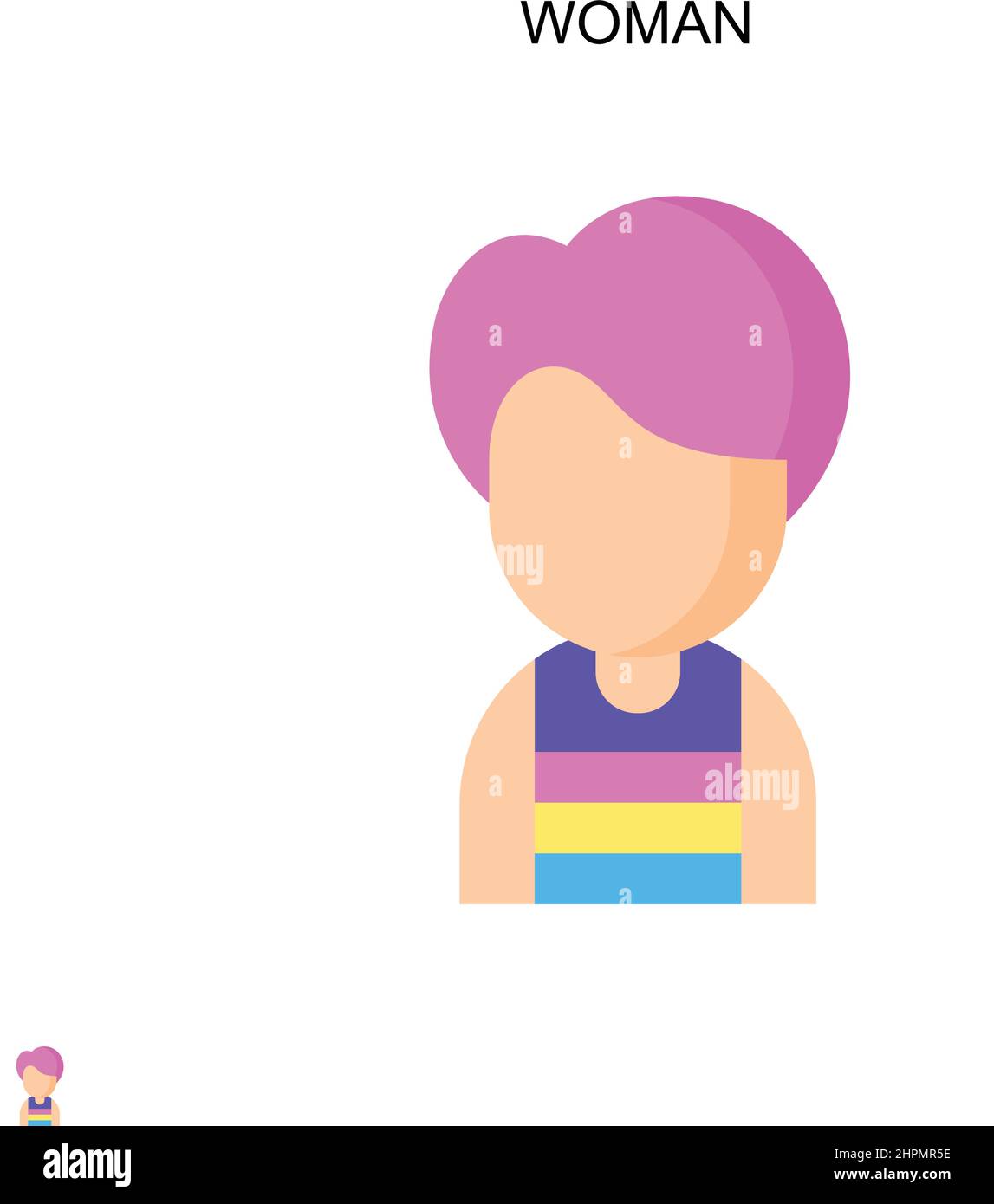 Woman Simple vector icon. Illustration symbol design template for web ...