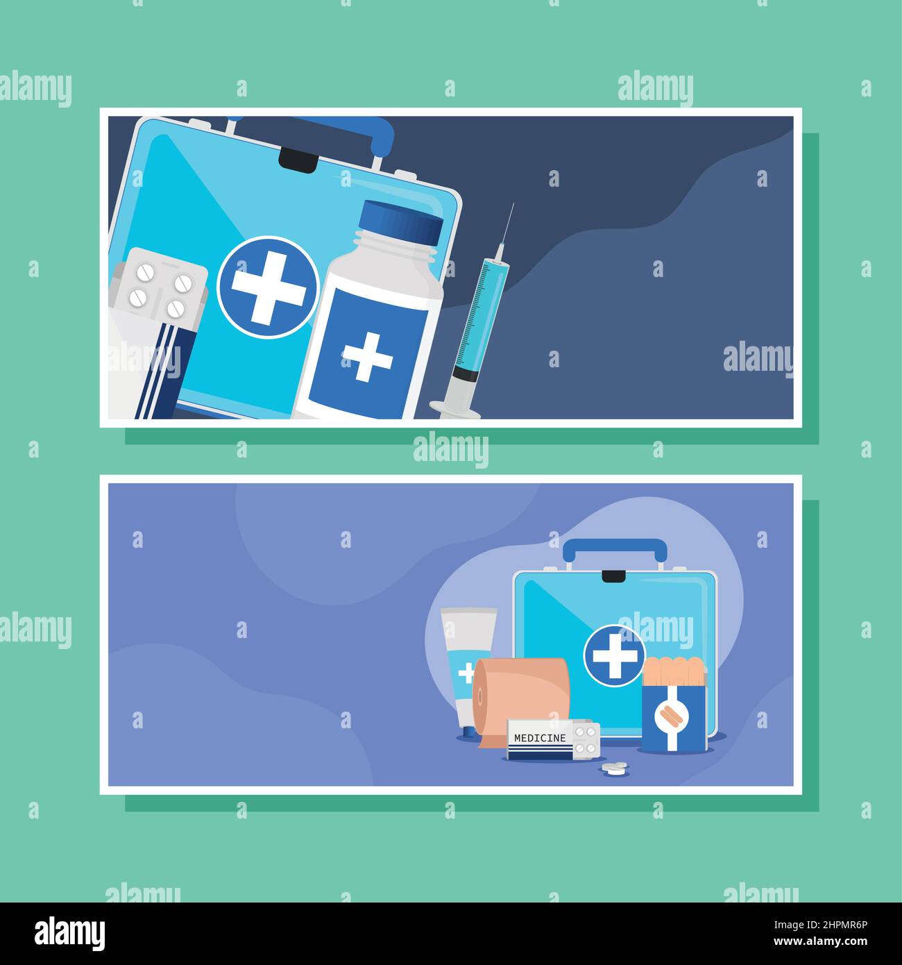 first aid kit horizontal banner Stock Vector Image & Art - Alamy