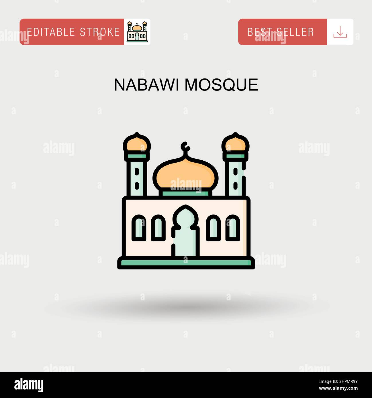 Nabawi mosque Simple vector icon Stock Vector Image & Art - Alamy