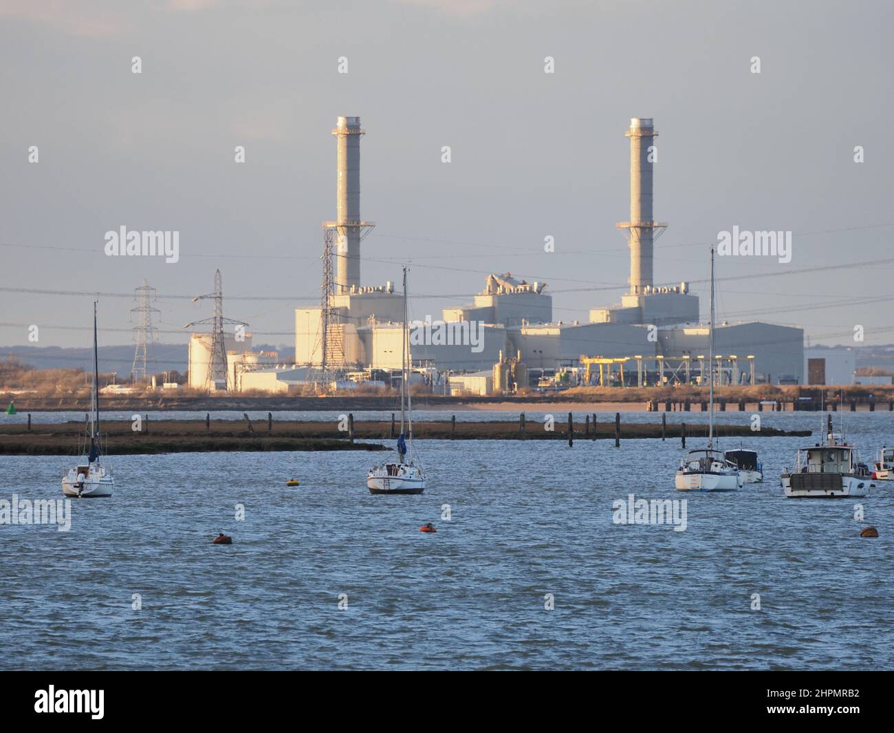 Queenborough, Kent, UK. 22nd Feb, 2022. Isle of Grain Power Station in ...