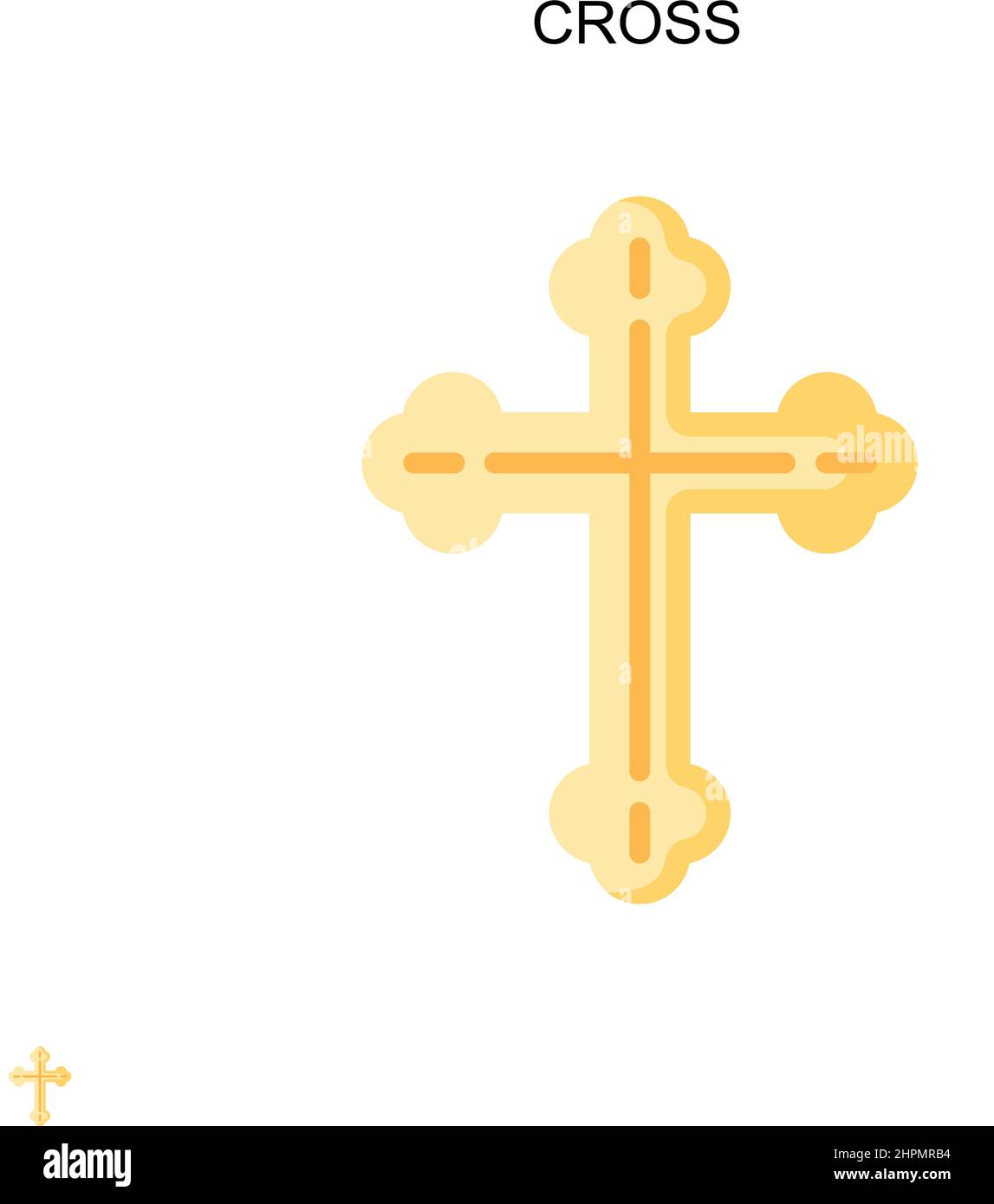 Cross Simple vector icon. Illustration symbol design template for web ...