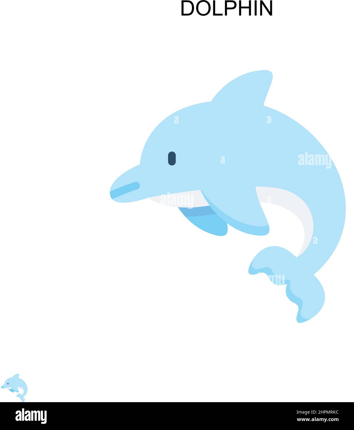 Dolphin Simple vector icon. Illustration symbol design template for web ...