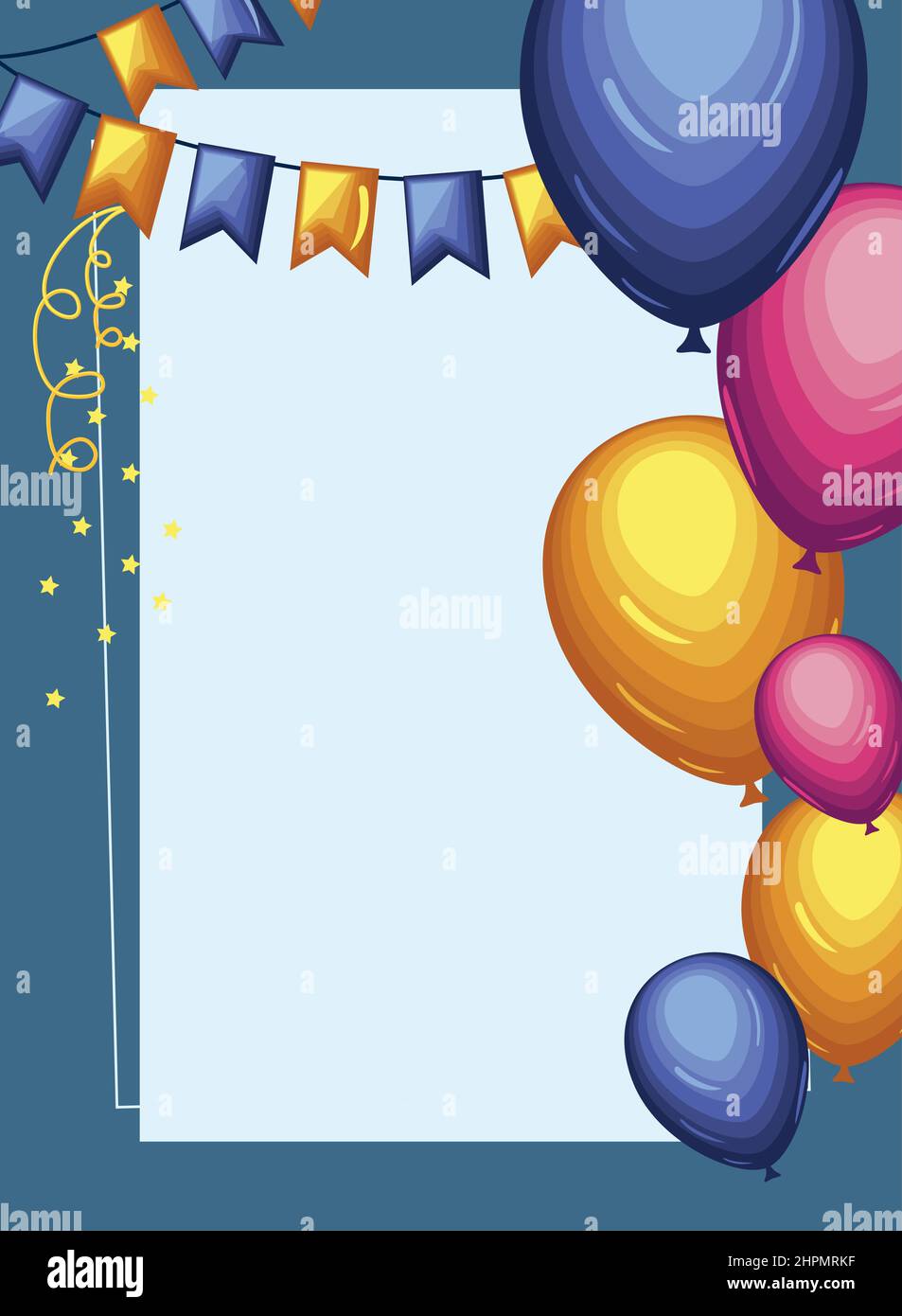 birthday bunting and balloons Stock Vector Image & Art - Alamy