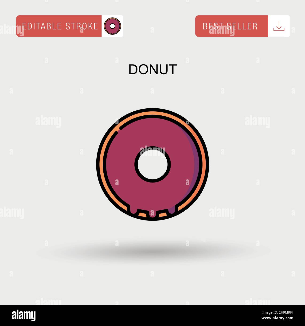Sweet donuts icing sugar Stock Vector Images - Alamy