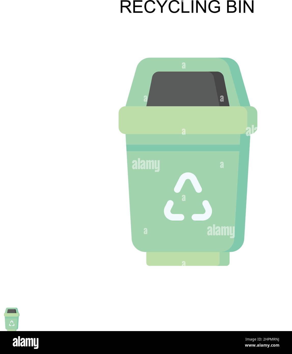 Recycling bin Simple vector icon. Illustration symbol design template ...